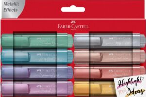 faber-castell 154689 - highlighter tl 46 metallic pack of 8