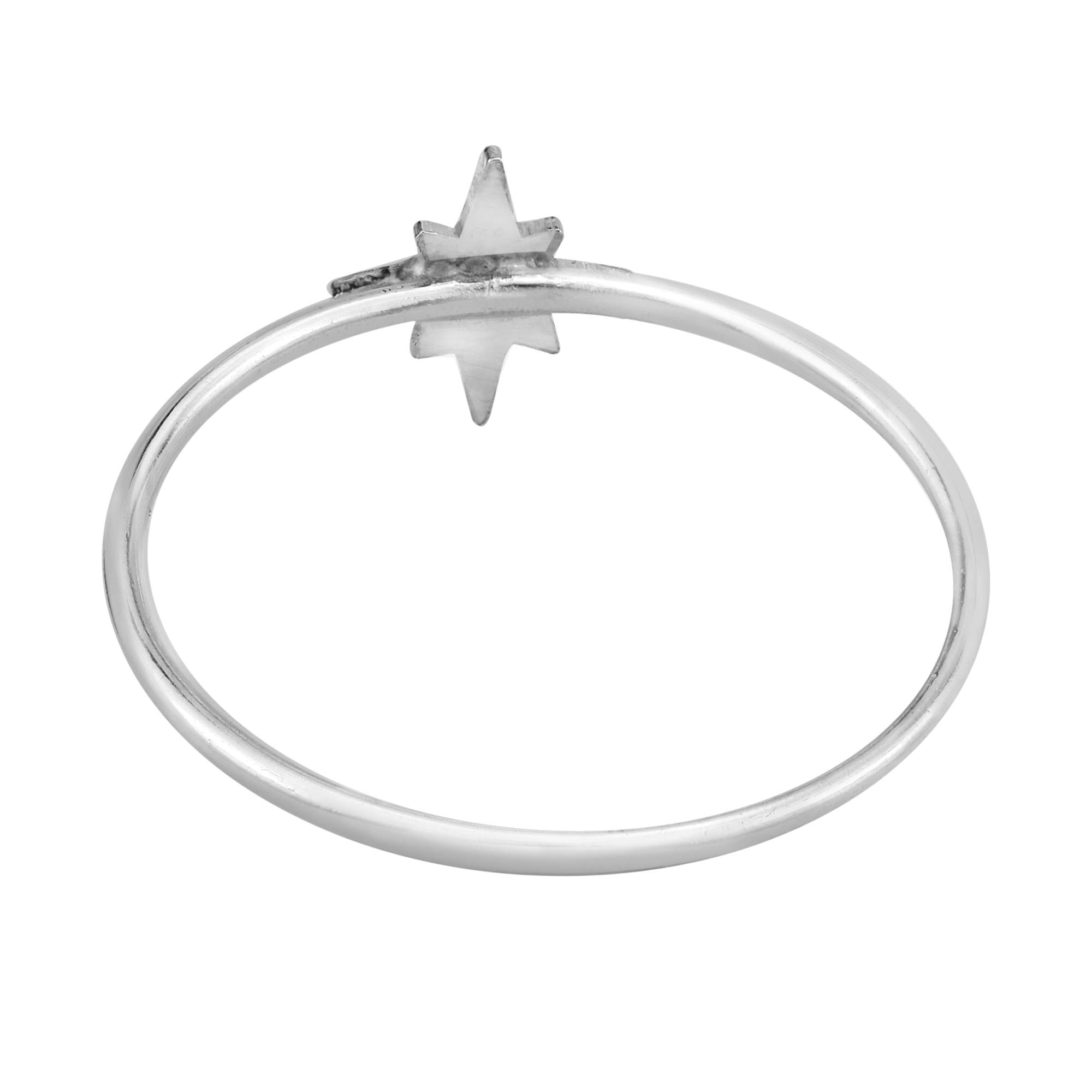 AeraVida Guiding Bright and Shining Mini North Star .925 Sterling Silver Ring (8)