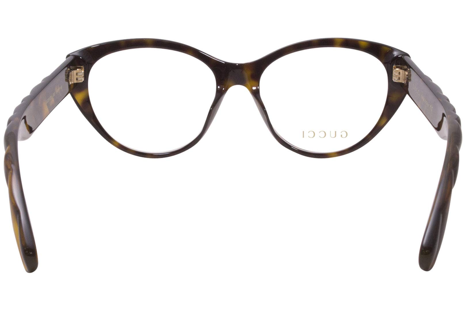 Gucci GG0812O 002 Eyeglasses Women's Havana/Gold Full Rim Optical Frame 54mm