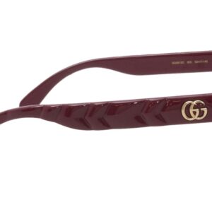 Gucci GG0813O 003 Eyeglasses Women's Burgundy/Gold Full Rim Optical Frame 52mm