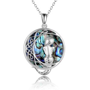 poplyke 925 sterling silver classic sea mermaid crescent moon necklace with abalone shell pendant birthday gifts jewelry for daughter women