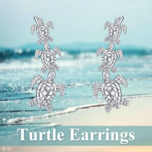 WINNICACA Ear Crawler Earrings for Women Earrings Sterling Silver Ear Climber Earrings for Women sea turtle Jewelry Gifts