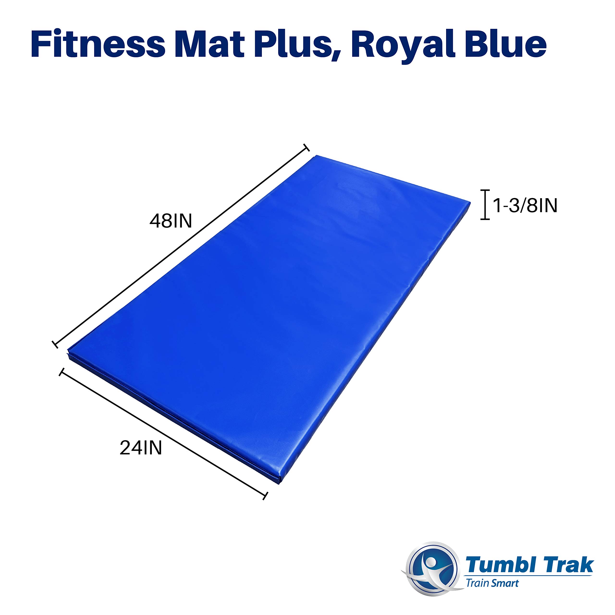 Tumbl Trak Fitness Mat Plus, 2FT x 4FT x 1-3/8IN, Royal Blue (BAM-24ROYALBLUE)