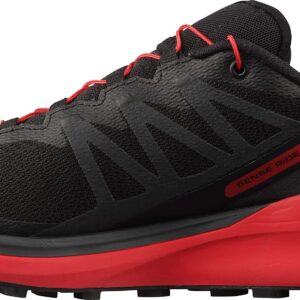 Salomon Sense Ride 4 Trail Running Shoes for Men, Black/Goji Berry/Phantom, 11.5