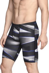 speedo men's standard swimsuit jammer endurance+ printed team colors, infinite blue, 30