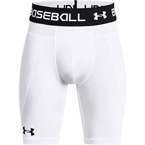 under armour boys utility slider w/cup 21, white (100)/graphite, medium