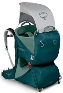 osprey poco lt lightweight child carrier and backpack for travel, deep teal