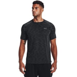 under armour mens tech 2.0 5c short sleeve t-shirt, black (001)/pitch gray, medium