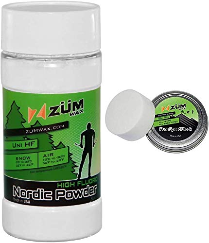 ZUMWax HIGH Speed Powder and Block Ski/Snowboard/Nordic/Cross-Country – Super Nano Racing Technology - Super-Fast!!! Environmentally Friendly & Non-Toxic! Fully TSCA Compliant!!!