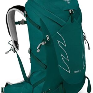 Osprey Tempest 34L Women's Hiking Backpack with Hipbelt, Jasper Green, WXS/S