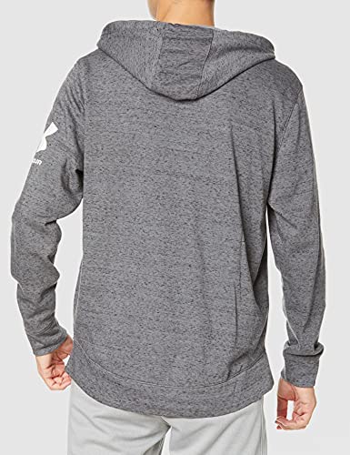 Under Armour Men's Rival Terry Full-Zip Hoodie, Pitch Gray Full Heather (012)/Onyx White, Medium