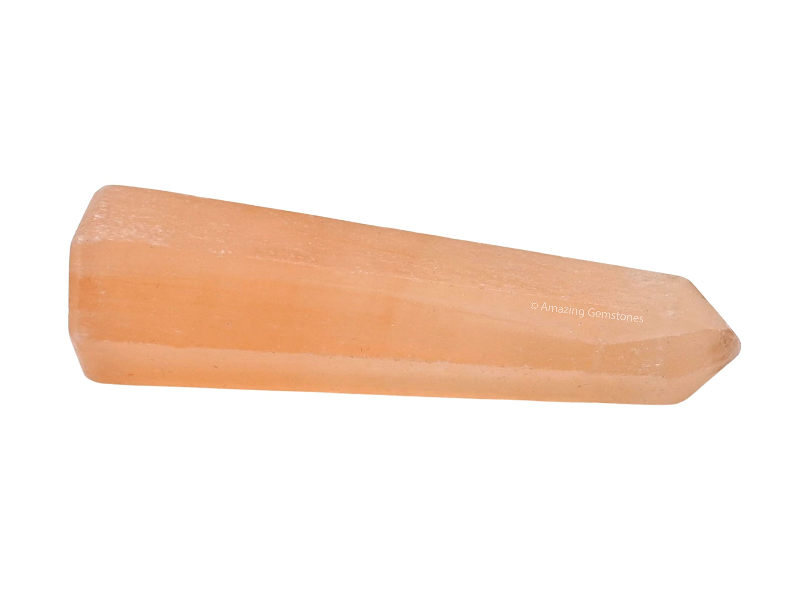 Orange Selenite Crystal Towers ~ Natural Healing Crystal Point Obelisk for Reiki Healing and Crystal Grid (2" to 3" INCH)