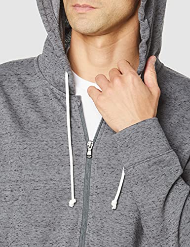 Under Armour Men's Rival Terry Full-Zip Hoodie, Pitch Gray Full Heather (012)/Onyx White, Medium