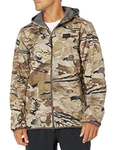 under armour mens brow tine coldgear infrared jacket, ua barren camo (999)/black, large