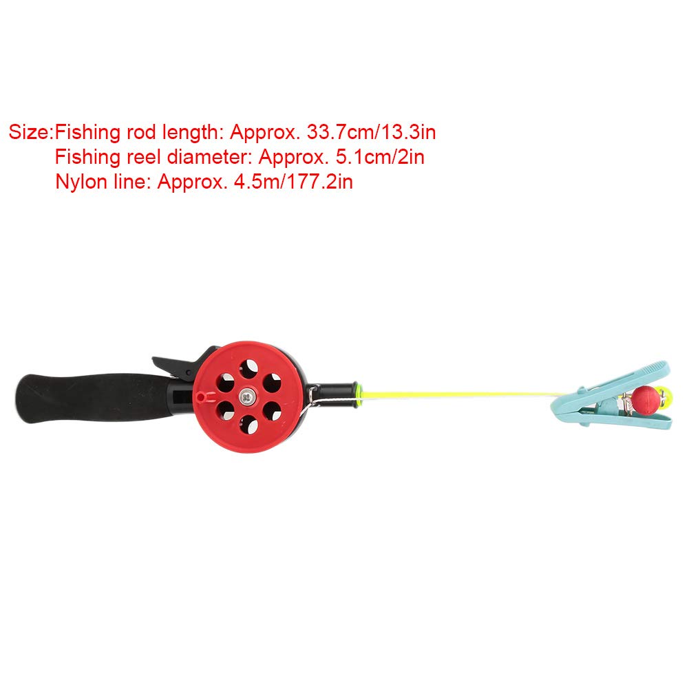 Diydeg Mini 2pcs Fishing Pole, 13.3in Kids Fishing Rod, for Ice Fishing Kids Fishing,