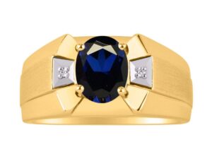 rylos classic oval blue sapphire & diamond ring - september birthstone*