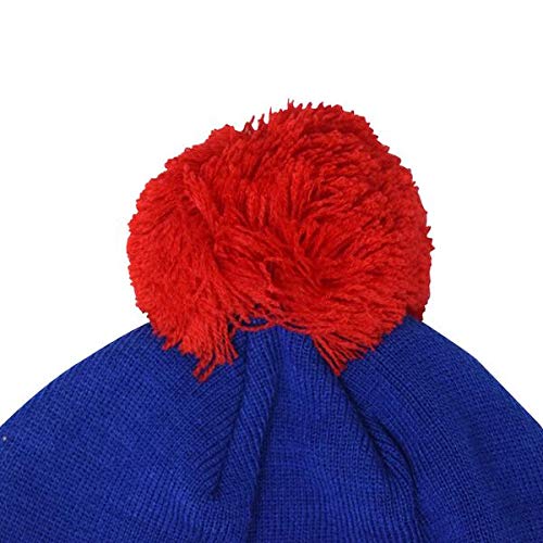 South Park Officially Licensed Stan Marsh Cosplay Knit Pom Beanie Hat - Blue/Red - Officially Licensed