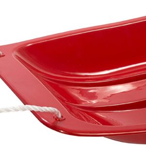 Avalanche Brands - 48" Classic Downhill Toboggan Snow Sleds - Red & Pink