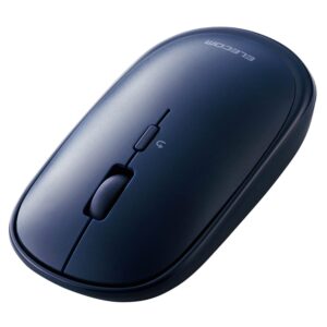 elecom bluetooth mouse, silent, quiet click, slim, 4 button for ipad, laptop, pc and mac, blue (m-tm10bbbu/ec)