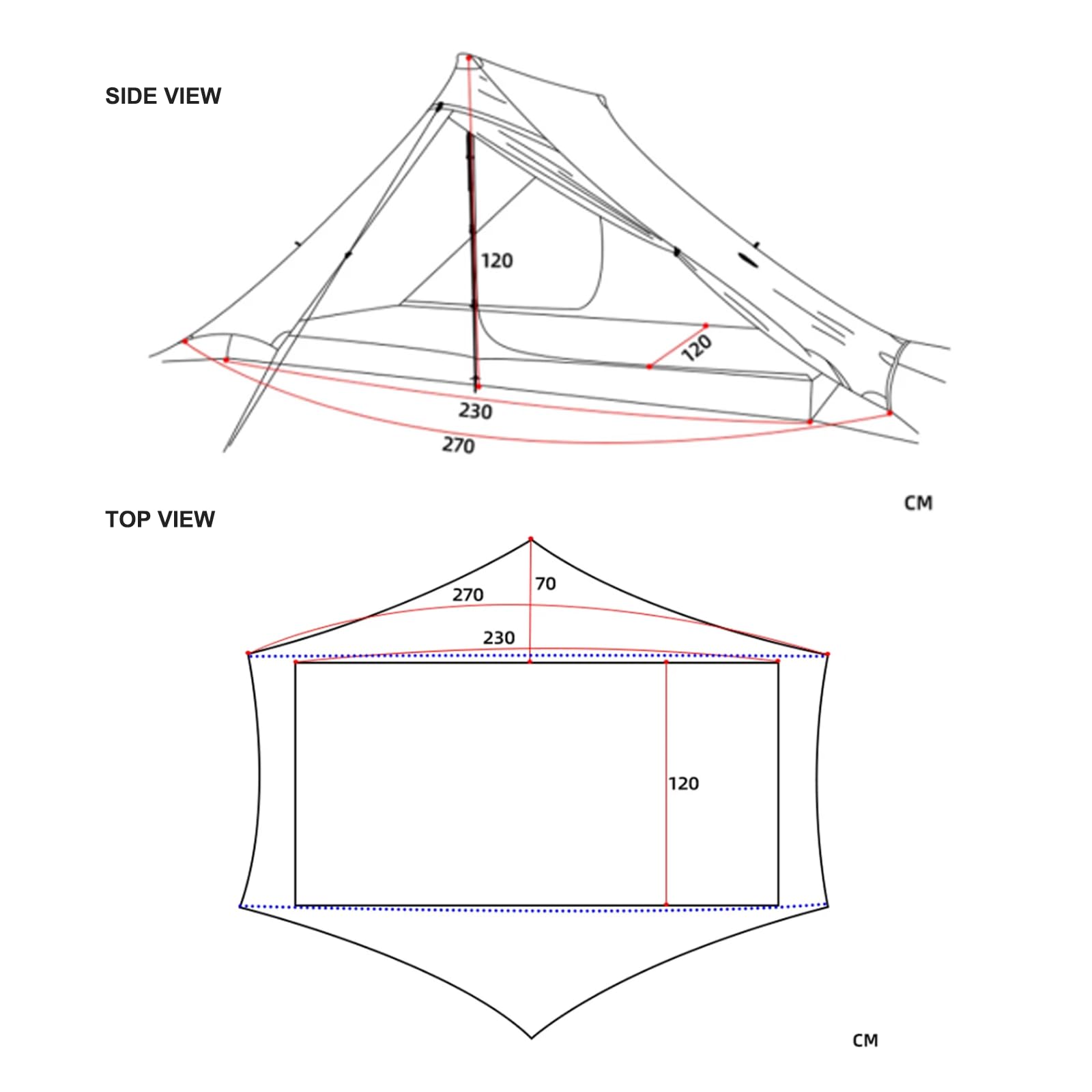 3F UL GEAR LanShan 2 pro Tent 2 Person Outdoor Ultralight Camping Tent 3 Season Professional 20D Nylon Both Sides Silicon Tent (Khaki, 4 Season)