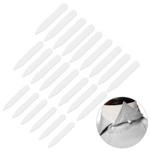 BESPORTBLE Collar Stays for Men - 200Pcs Collar Stiffeners Plastic White Shirt Collar Bones Dress Shirt in 3 Sizes