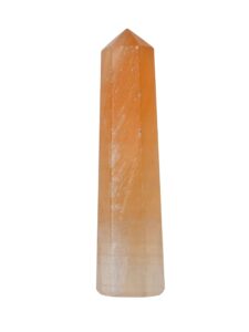 orange selenite crystal towers ~ natural healing crystal point obelisk for reiki healing and crystal grid (2" to 3" inch)