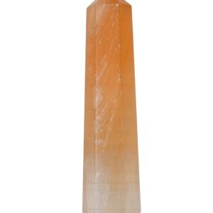 Orange Selenite Crystal Towers ~ Natural Healing Crystal Point Obelisk for Reiki Healing and Crystal Grid (2" to 3" INCH)