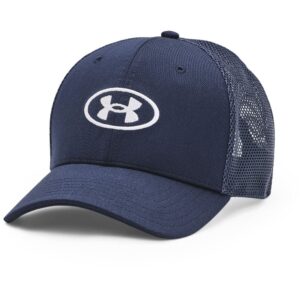 under armour men's blitzing trucker , academy blue (408)/white , one size fits most