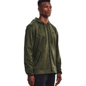 Under Armour Men's Armour Fleece Full Zip Hoodie, Marine Od Green (390)/Black, Large