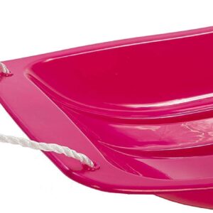 Avalanche Brands - 48" Classic Downhill Toboggan Snow Sleds - Red & Pink