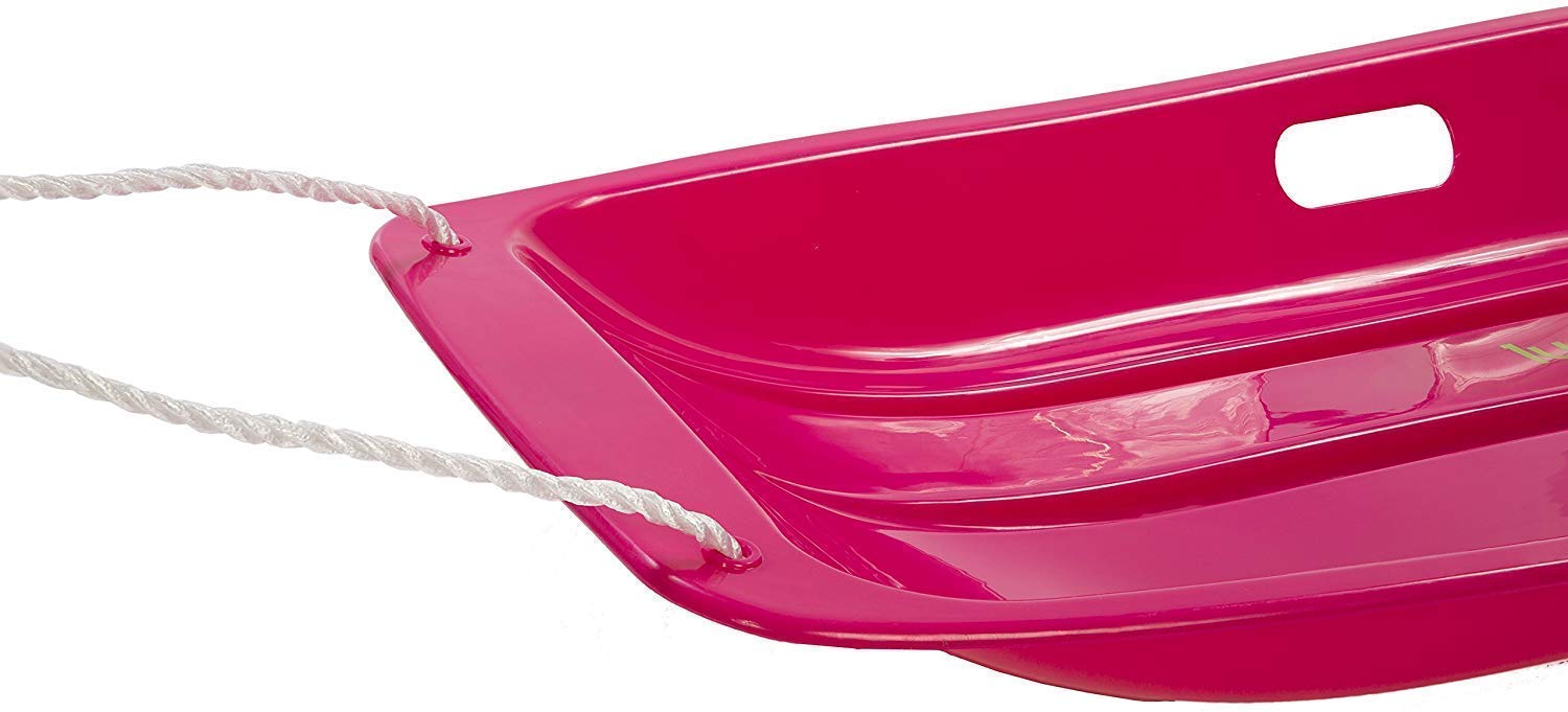 Avalanche Brands - 48" Classic Downhill Toboggan Snow Sleds - Red & Pink