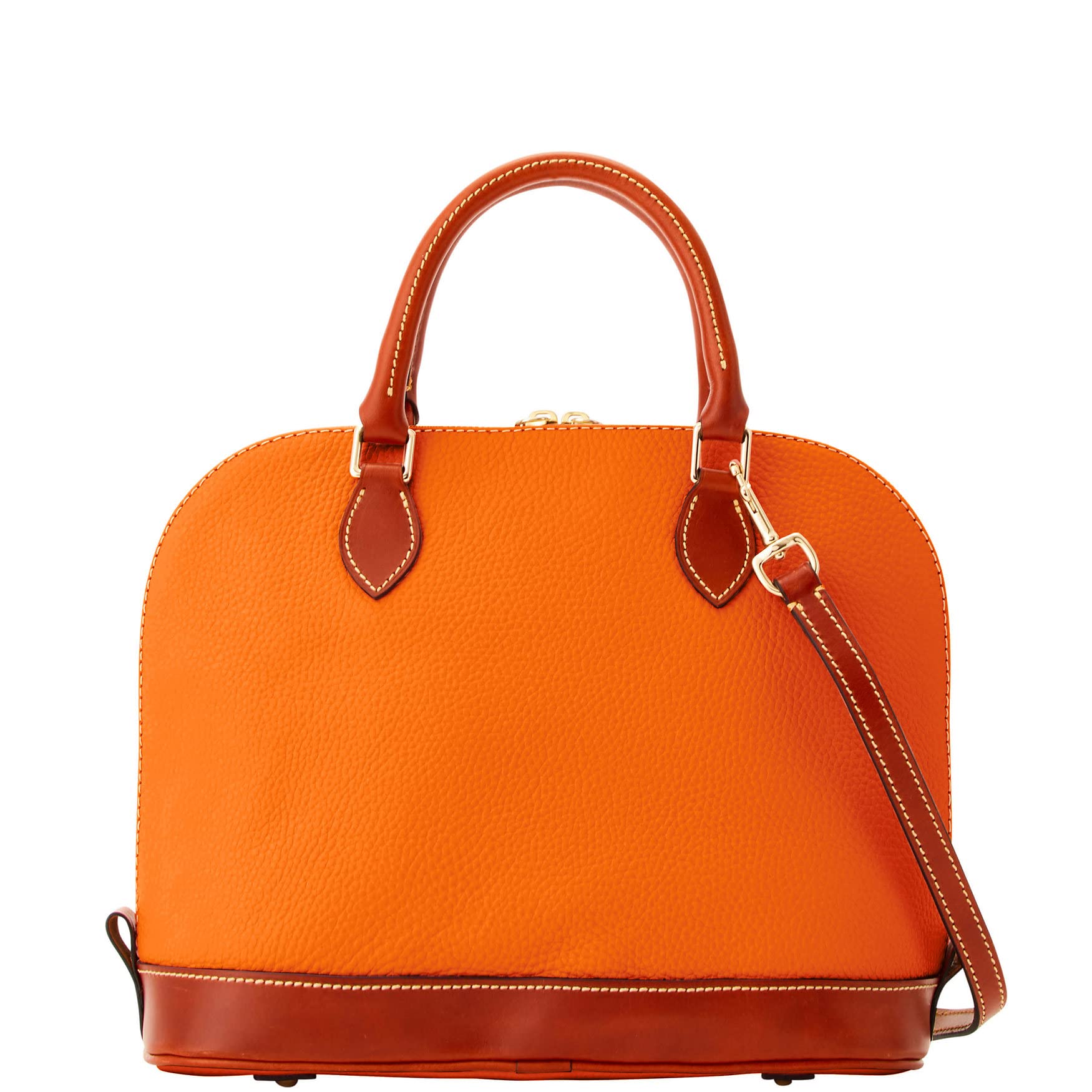 Dooney & Bourke Handbag, Pebble Grain Zip Zip Satchel - Clementine