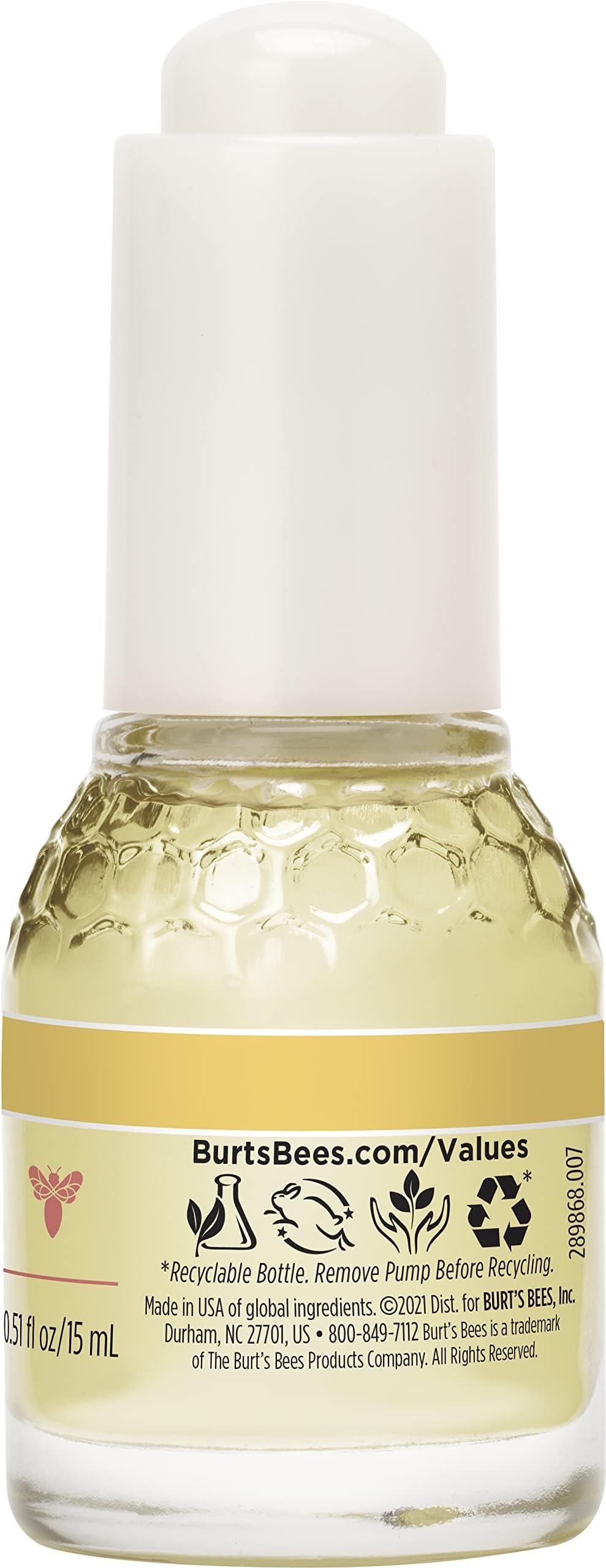 Burt's Bees Glow Booster Face Serum with Antioxidant-Rich Oils for Normal and Combination Skin, 0.51 Fluid Ounces