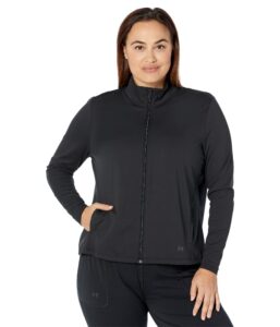 under armour womens motion jacket, black (001)/black, 2x