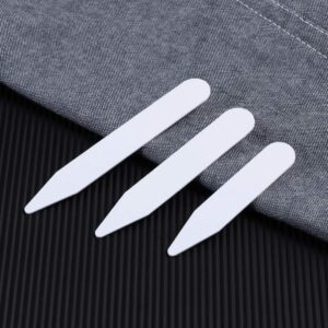 BESPORTBLE Collar Stays for Men - 200Pcs Collar Stiffeners Plastic White Shirt Collar Bones Dress Shirt in 3 Sizes