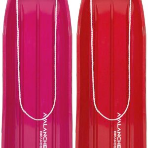 Avalanche Brands - 48" Classic Downhill Toboggan Snow Sleds - Red & Pink