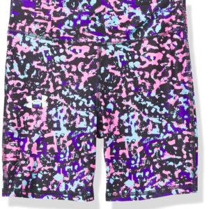 Under Armour Girls' HG Armour AOP Bike Shorts, Black (001)/White, Youth X-Large