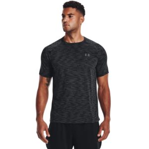 under armour mens tech 2.0 5c short sleeve t-shirt, black (001)/pitch gray, x-large