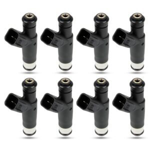 8 pcs fuel injectors compatible with 2004-2008 ford f150 e150 e250 lobo explorer mercury mountaineer 4.6l only replace part# 4l3e-b4c fj867 04861238ab