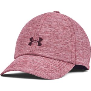 under armour women's heathered play up cap, league red (626)/dark maroon, one size fits all