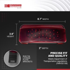 Command Electronics LED RV Camper Trailer Stop Turn Brake Tail Lights/License Light/Black Base