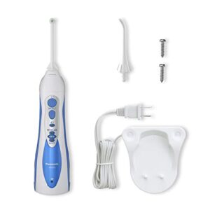 Panasonic Professional Water Flosser for Braces, 2-in-1 Cordless, Portable Oral Irrigator with Jet Nozzle & Tuft Brush, EW1213A, White