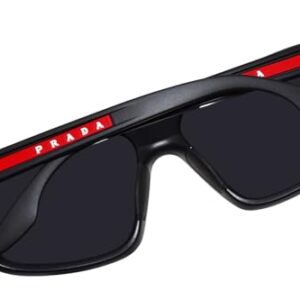 PRADA LINEA ROSSA PS 02XS - DG002G Sunglasses BLACK RUBBER w/POLAR DARK GREY 60mm