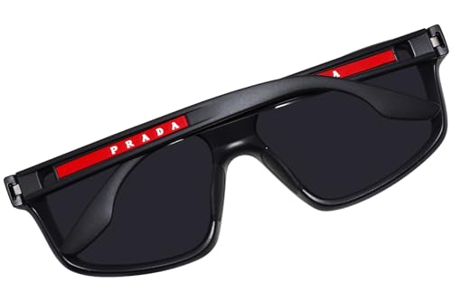 PRADA LINEA ROSSA PS 02XS - DG002G Sunglasses BLACK RUBBER w/POLAR DARK GREY 60mm