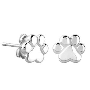 sterling silver xs tiny paw stud earrings