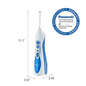 Panasonic Professional Water Flosser for Braces, 2-in-1 Cordless, Portable Oral Irrigator with Jet Nozzle & Tuft Brush, EW1213A, White