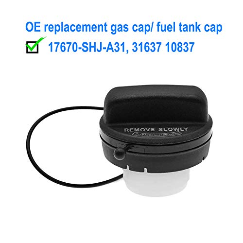 Gas Cap Replaces 17670-SHJ-A31, 31637 10837 Compatible with Honda Acura, Accord, CRV, CRZ, Element, Odyssey, Pilot, Ridgeline, S2000, MDX, RSX, TL, TSX and more