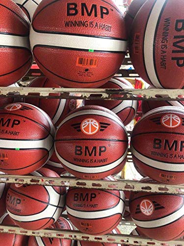 BMP WINNING IS A HABIT Basketball Size 7 - Suitable for Male and Female Basketball Players Aged 13 Years and up - Official Weight Specifications with a Circumference of 29.5 (75cm)