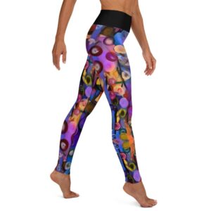 Whimsy Fit Womens Leggings Yoga Pants High Waisted Tummy Control Leggings Workout Wear Activewear - Leggings for Women Rainbow