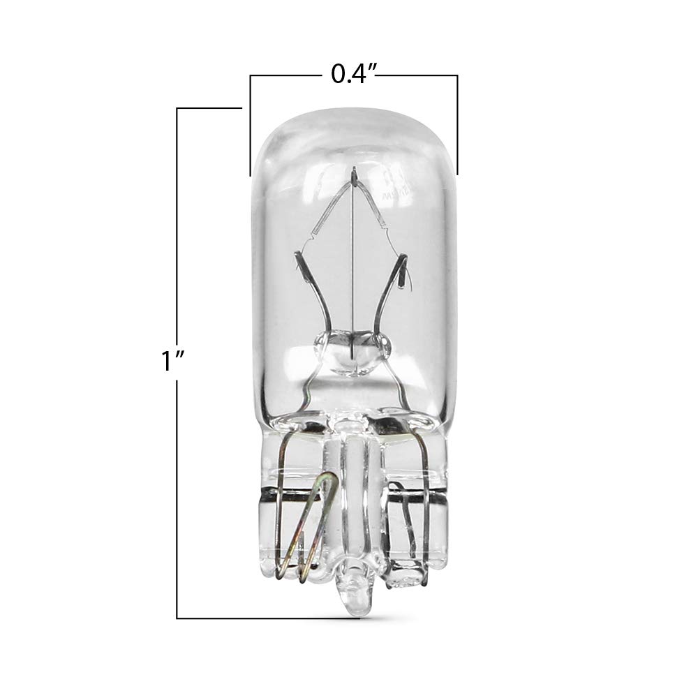 Feit Electric BP5XN-12/RP/12 12-Volt 5-Watt T-5 Wedge Base Xenon Light Bulb, 2400K Soft White Replacement Bulb, Pack of 12